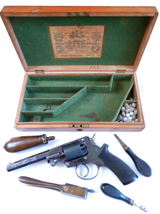 ZMW Militaria | Cased Beaumont Adams 54B Revolver, c.1855